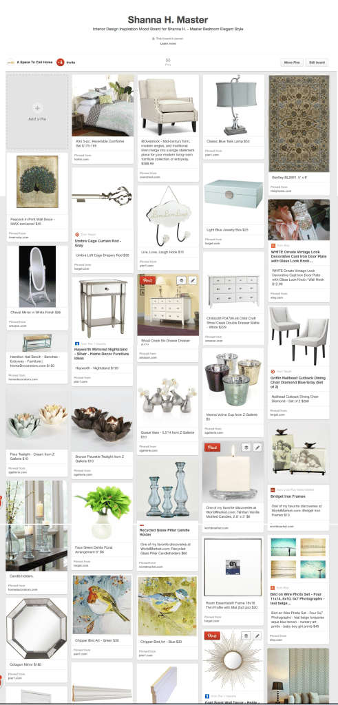 Interior Design Inspiration Board – EDesign Lite | A Space to Call Home